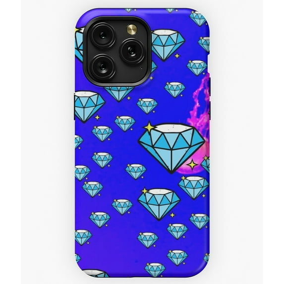 Diamonds with Blue Background Pattern Gemstone A10306 Phone Case for ...
