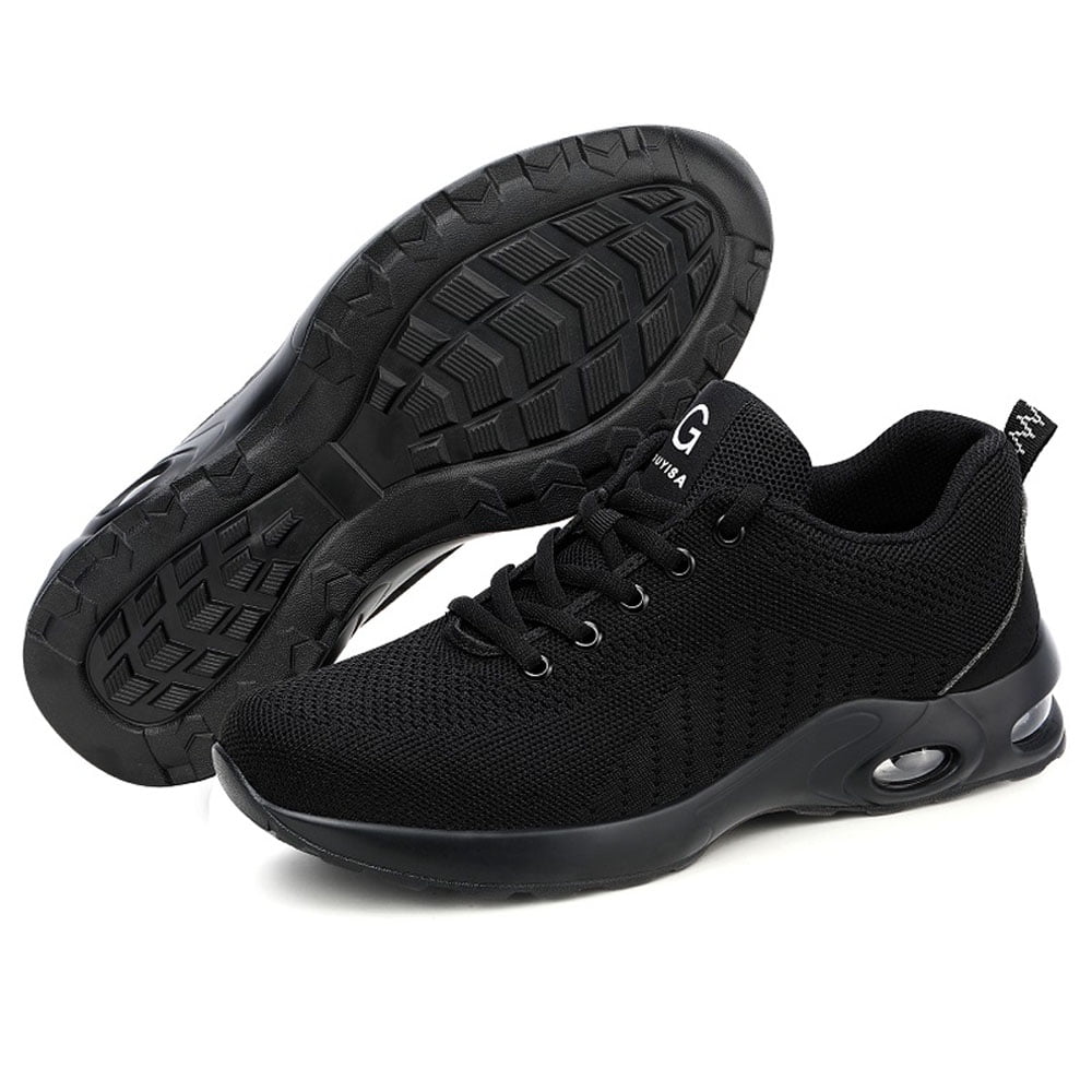 DianSen Mens Steel Toe Sneakers Anti-Smash Mesh Safety Shoes Puncture ...