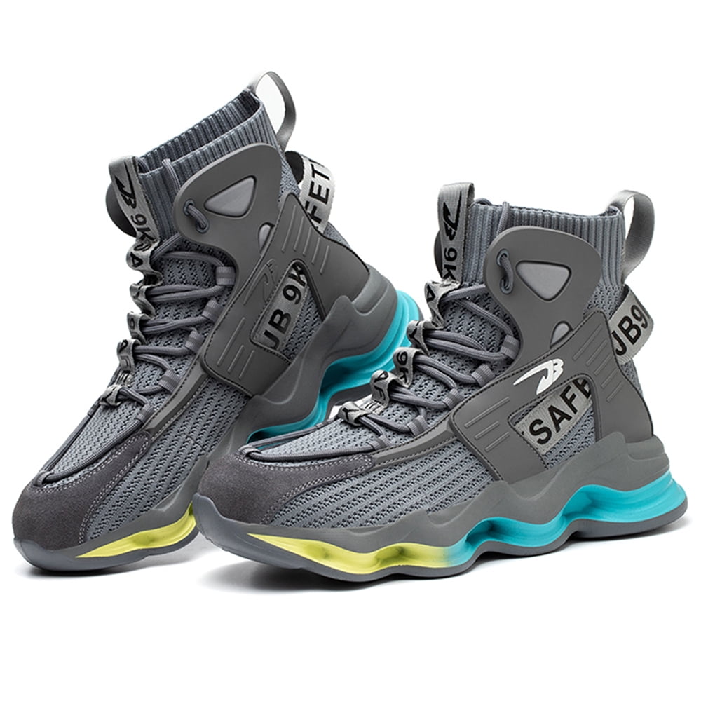 DianSen Safety Shoes for Men Steel Toe Work Boots Flexible Fit for ...