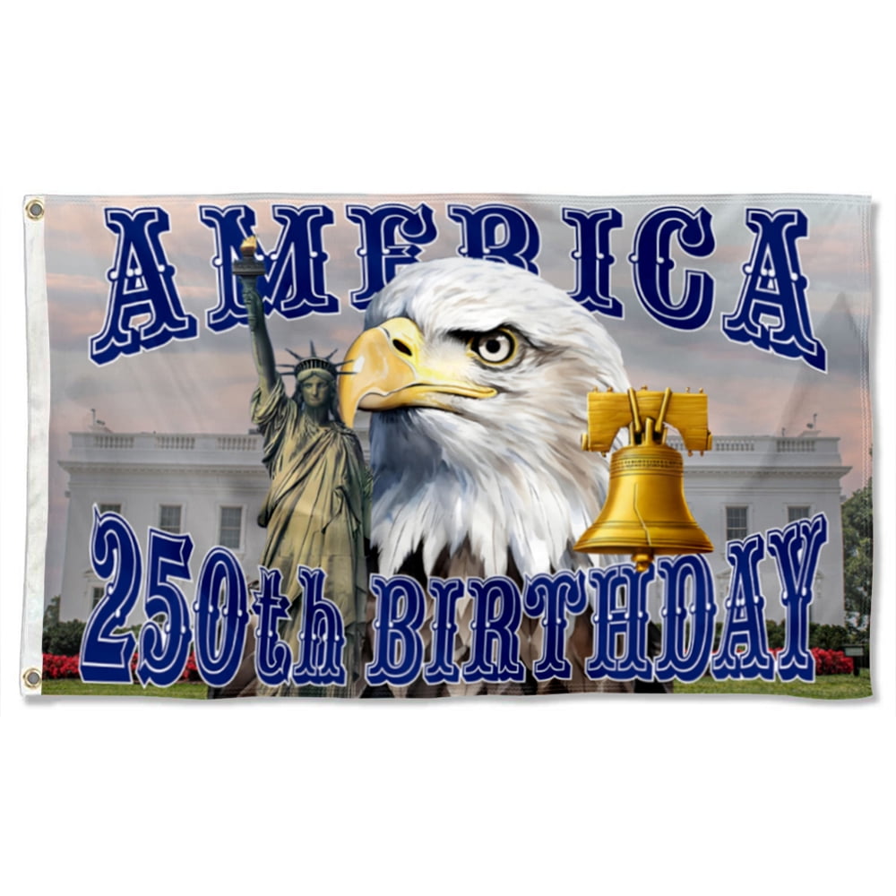 DianYu America 250th Birthday US Flag Banner Outdoor Indoor Decoration ...