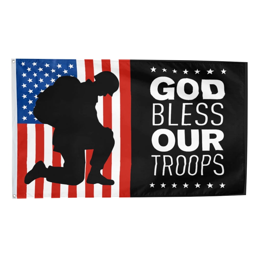 DianYu God Bless Our Troops Flag Banner Outdoor Indoor Decoration Flag ...