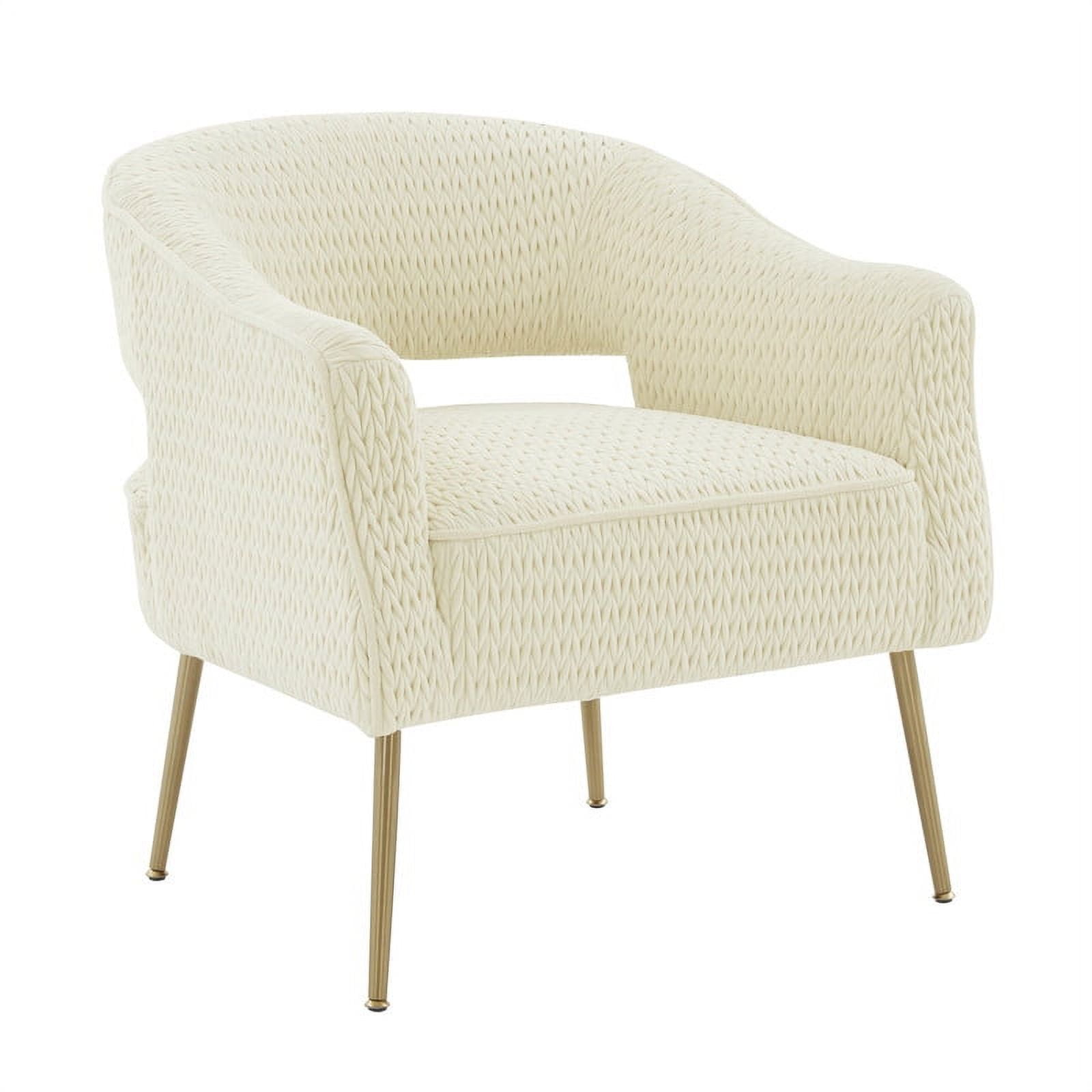 Diana Cream Velvet Accent Chair by Inspire Me! Home Décor - Walmart.com
