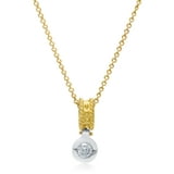Diana M 18 Kt Two Tone Byzantine Diamond Pendant - Walmart.com