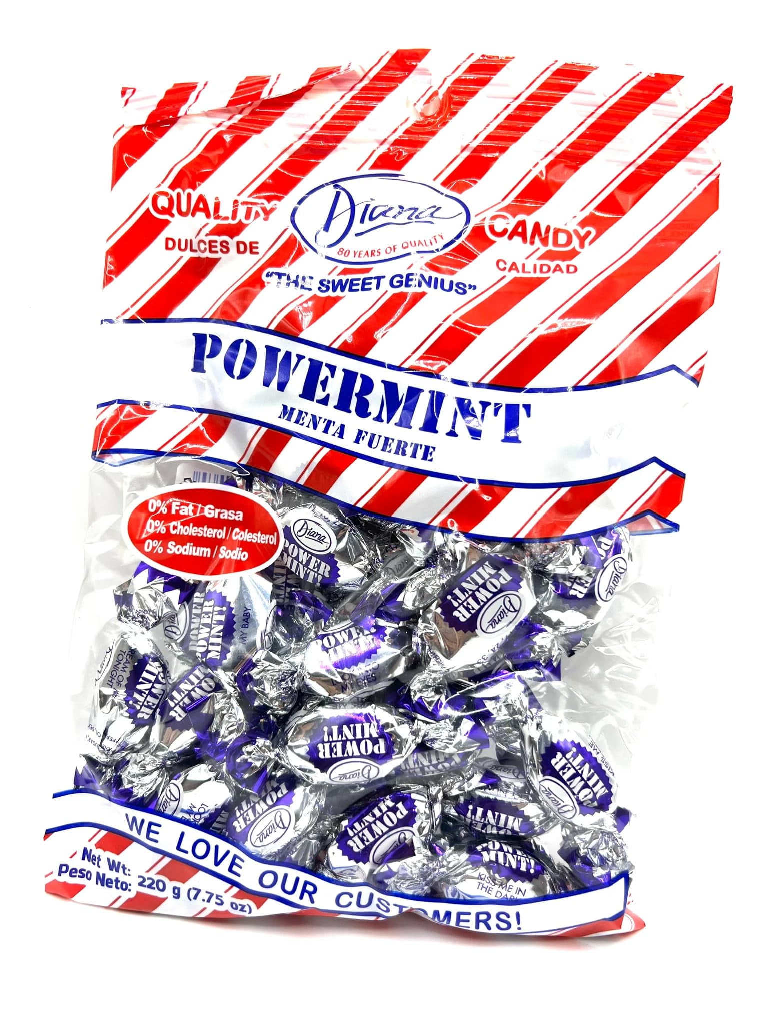 Diana Power Mint - BCF26 Powerful Breath Mints Individually Wrapped ...