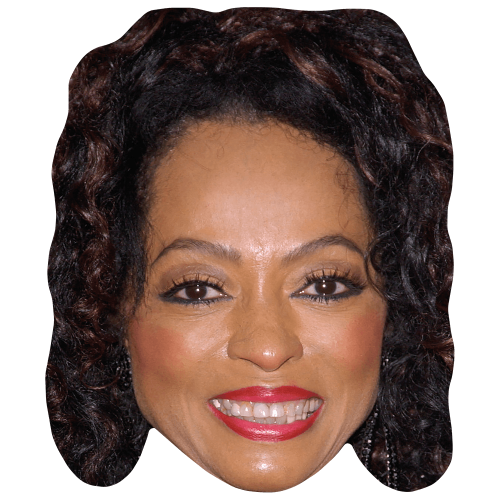 Diana Ross (Lipstick) Celebrity Mask, Flat Card Face, Fancy Dress Mask ...