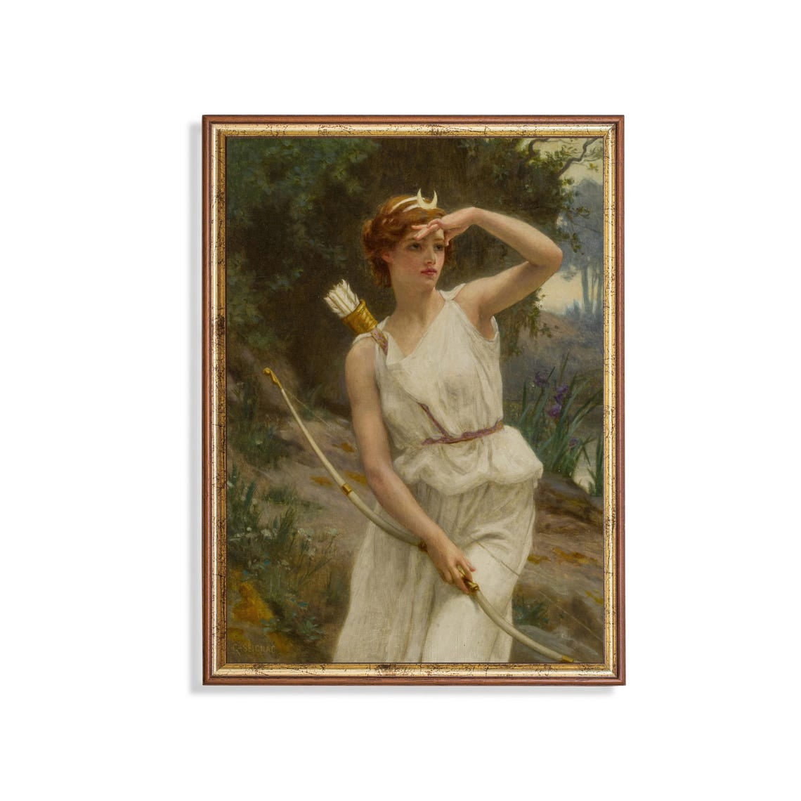 Diana The Huntress Poster Vintage Greek Mythology Wall Art Home Decor ...