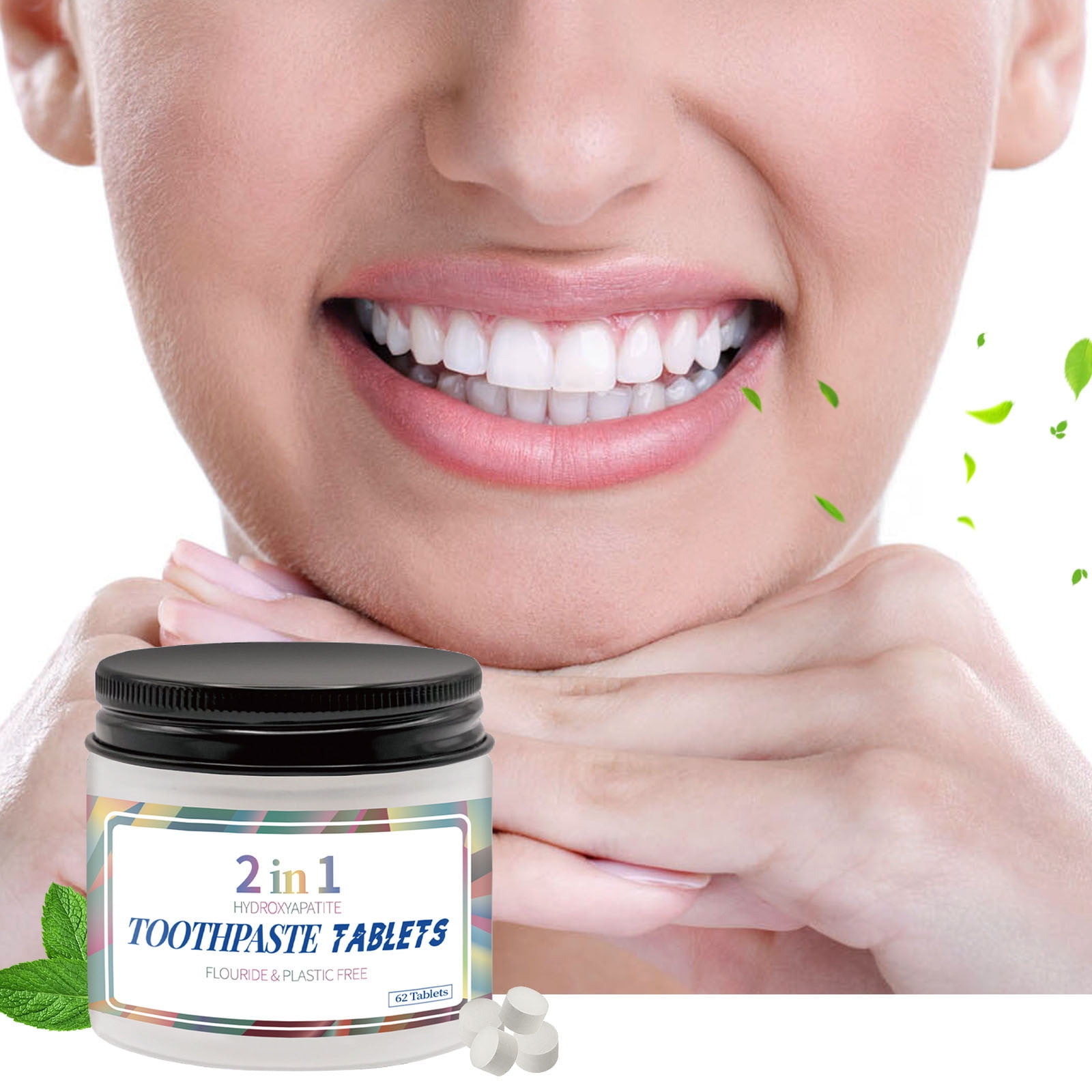 Diandenggg Chewable Toothpaste Tablets Natural Paste Tabs Fluoride ...