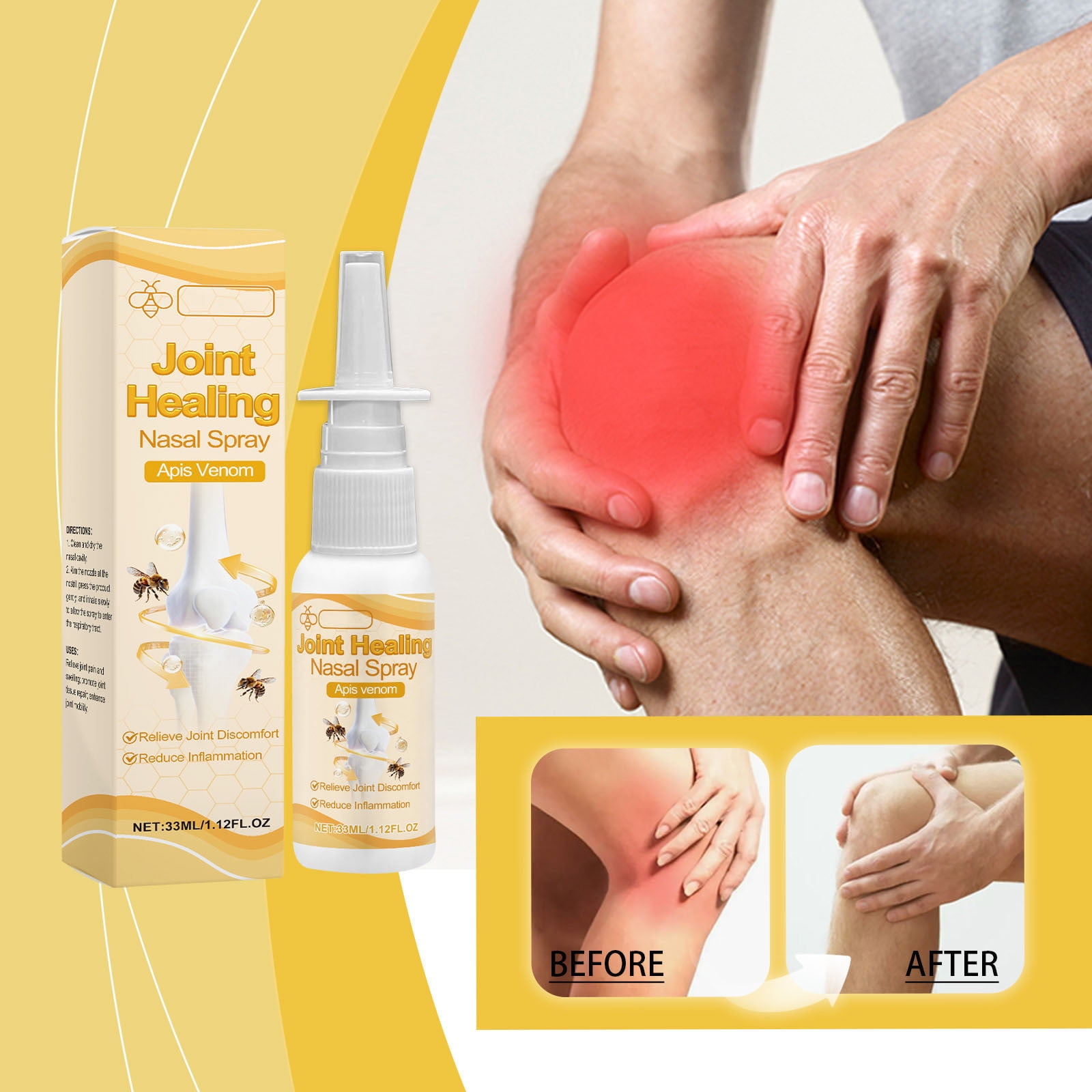 Diandenggg Joint Nasal Spray Joint Nasal Spray Redness Nasal Spray 33ml ...