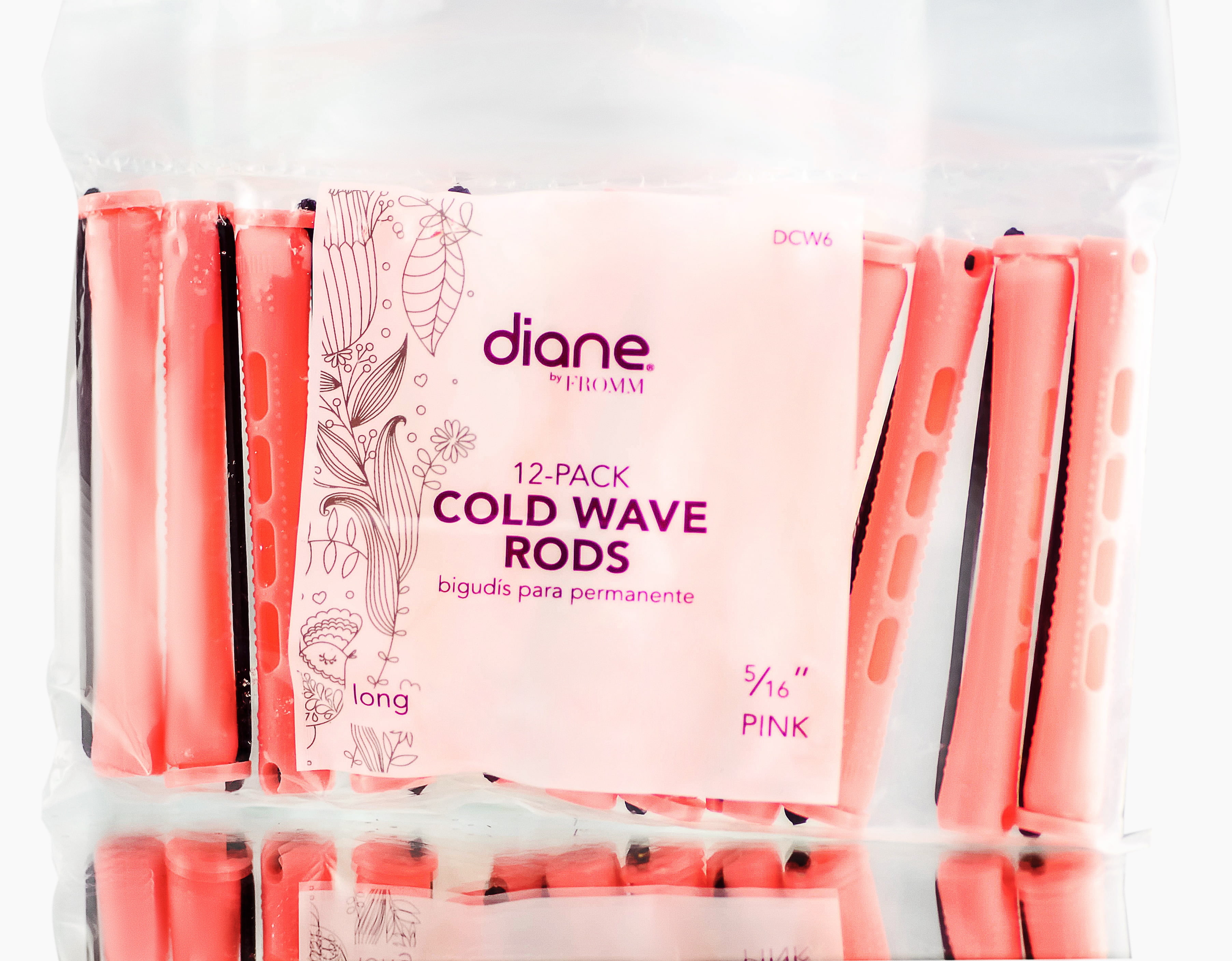 Diane 12 PC Pink Cold Wave Rods - 5/16" (DCW6) - Walmart.com