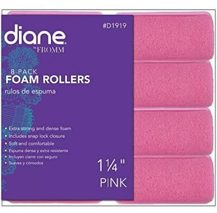 Diane #1919 Foam Hair Rollers 1-1/4" PINK 8 - Walmart.com