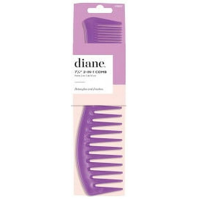 Diane 7.25" Fine & Wide Tooth 2-in-1 Detangling All Purpose Hair Comb ...