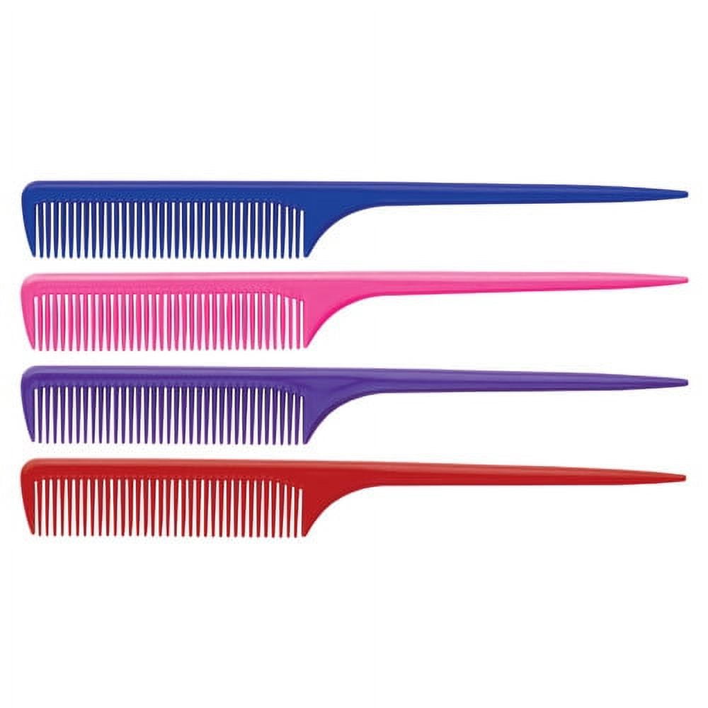 Diane 9-inch Thick Rat Tail Comb for Curly Hair, Medium Teeth, Assorted ...