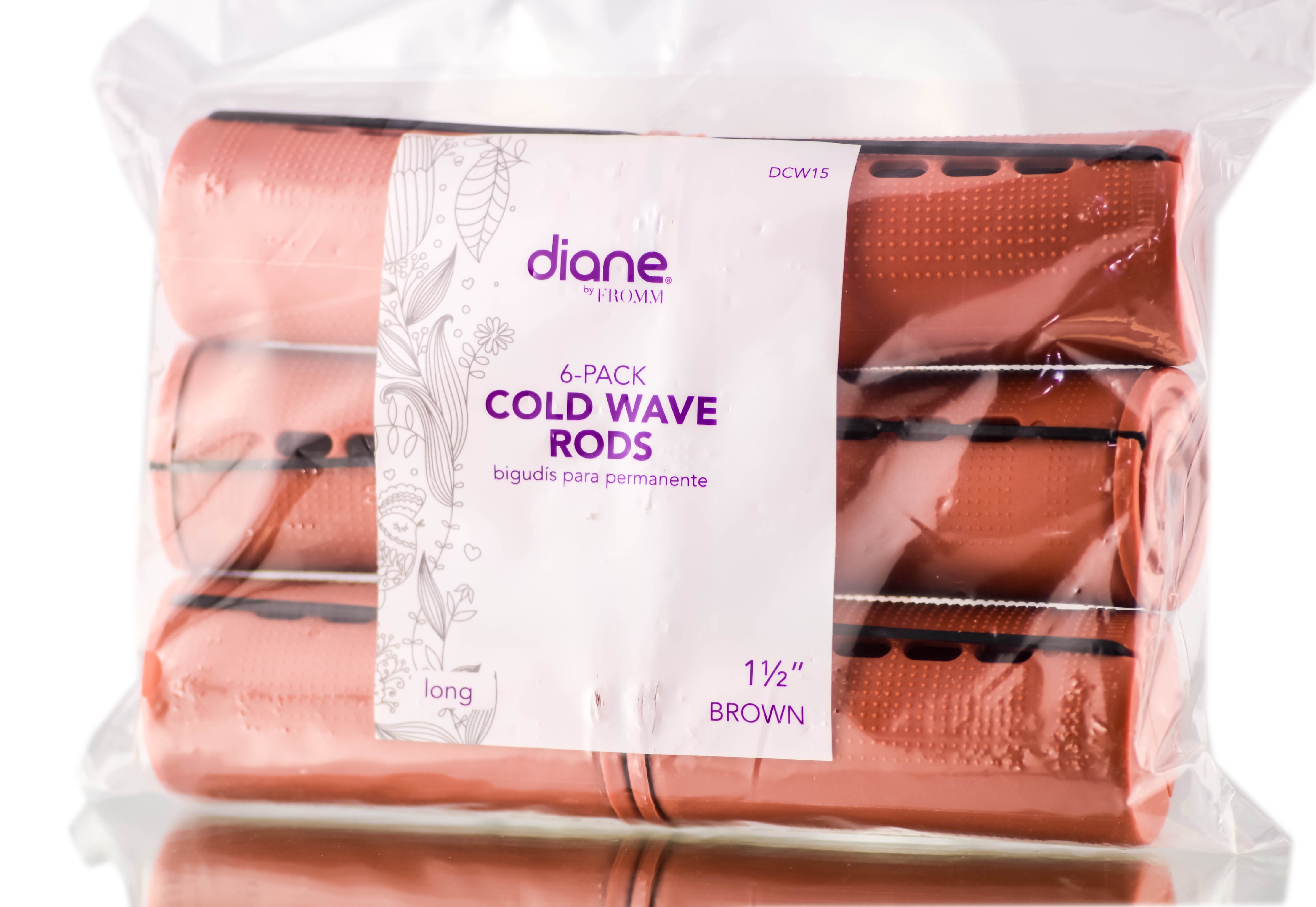 Cold Rod Diane Cold Wave Rods Brown 1.5 Inch DCW15 - Walmart.com