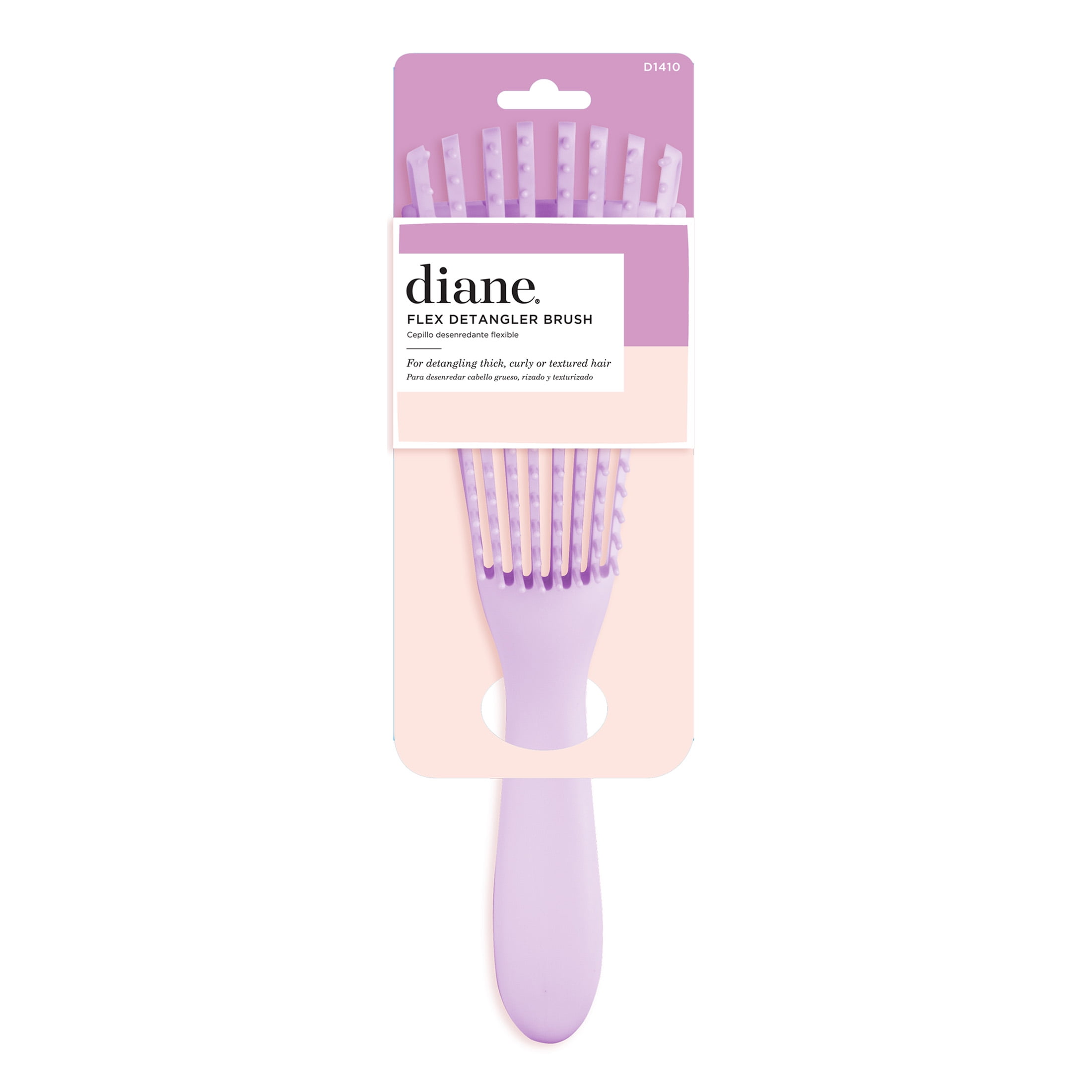 Diane Flex Detangler Hairbrush for Curly, Textured Hair, Purple ...