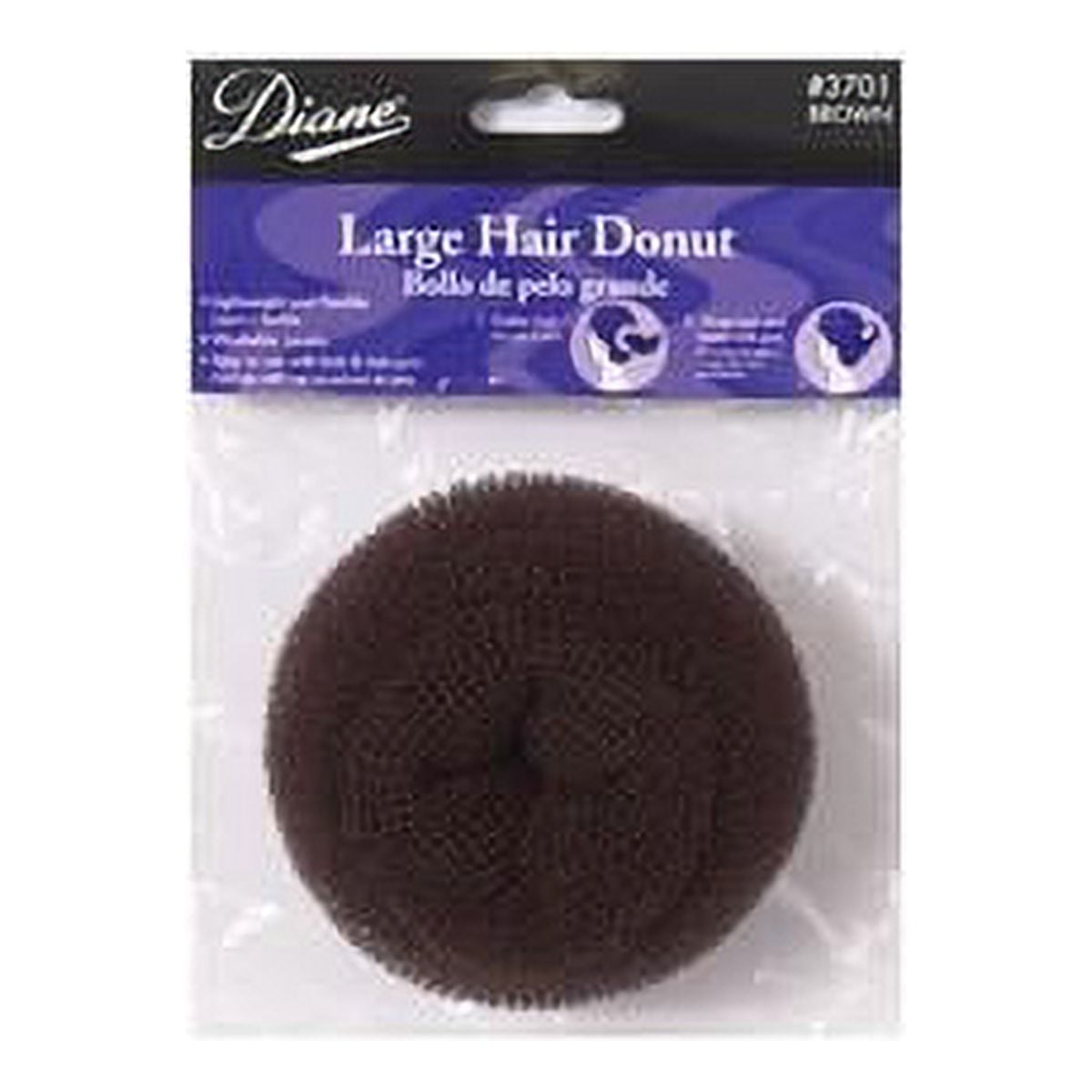 Diane Hair Donut Large Brown,Pack of 3 - Walmart.com