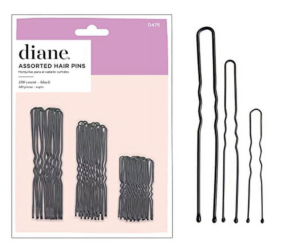 Fromm International Diane Hair Pins Assorted Size, Black, 100 Per Card ...