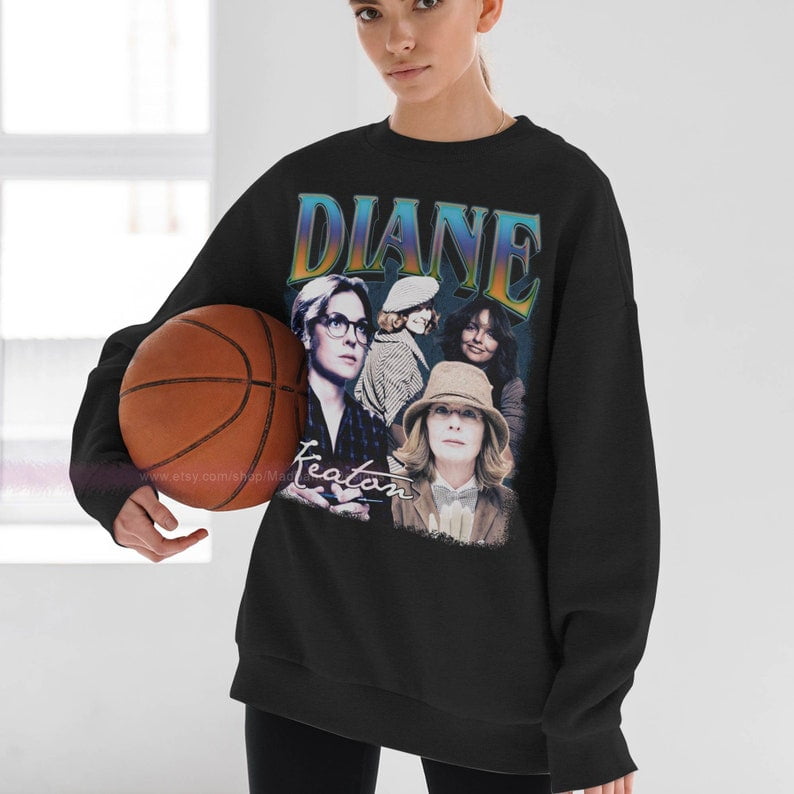 Diane Keaton sweatshirt cool retro rock poster sweater 70s 80s 90s ...