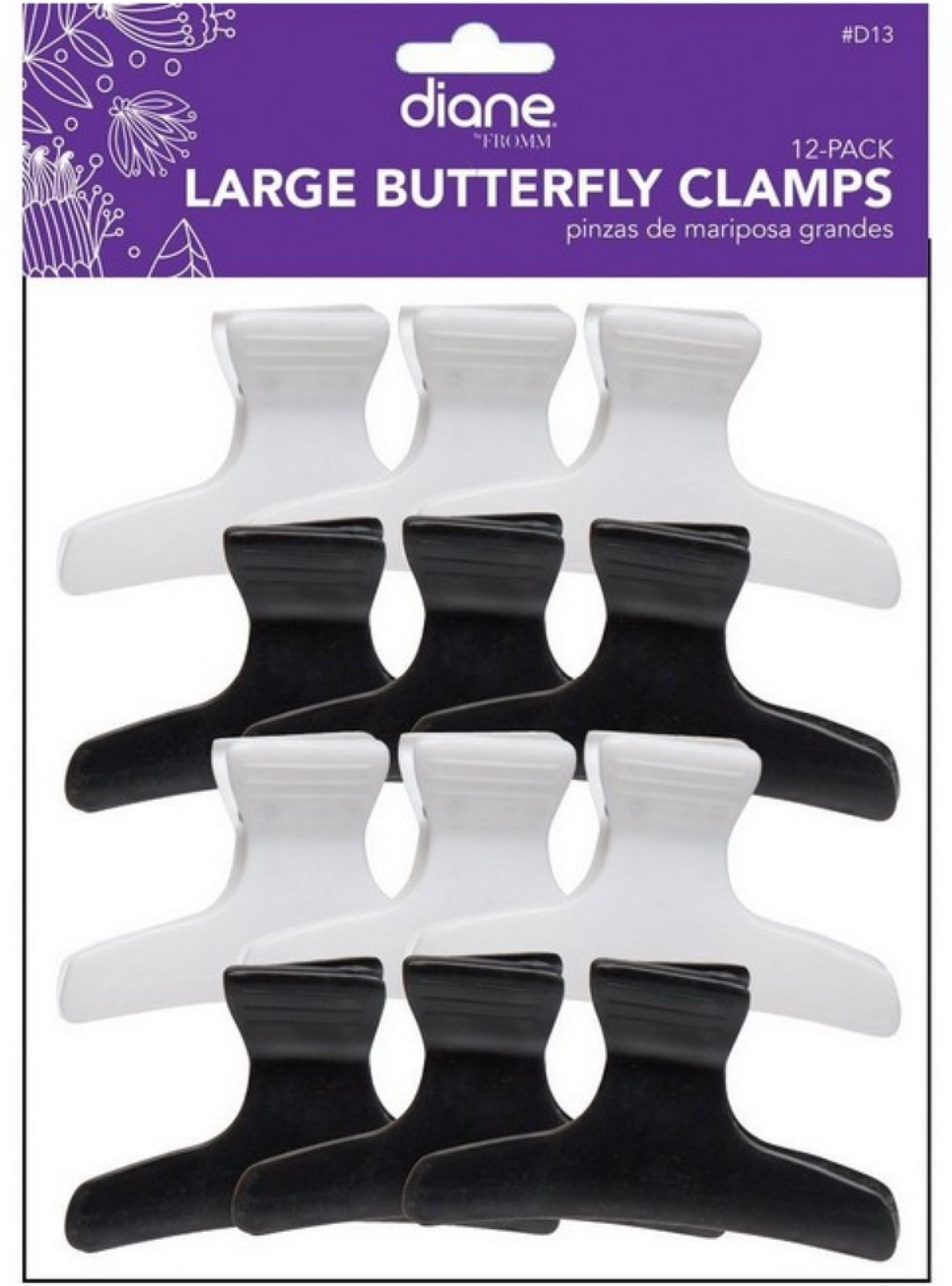 Diane Large Butterfly Clamps 12 ea (Pack of 4) - Walmart.com