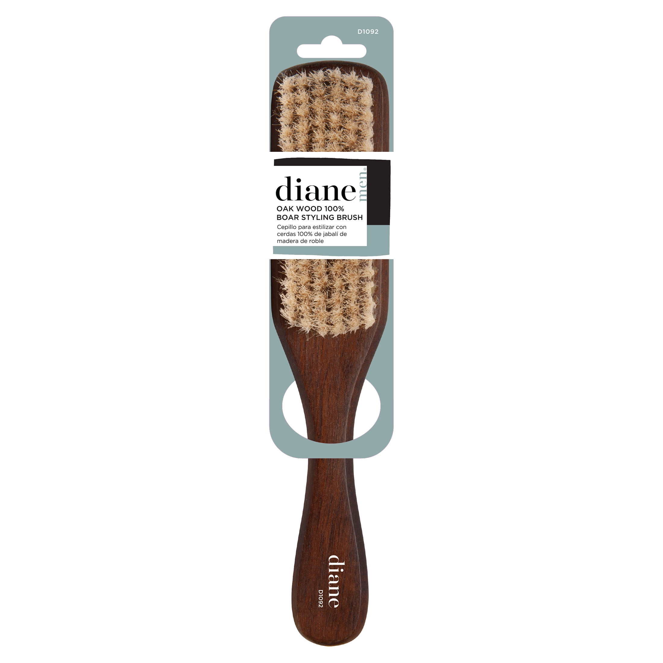 Diane Men's Oak Wood 100% Boar Styling and Grooming Brush - Walmart.com