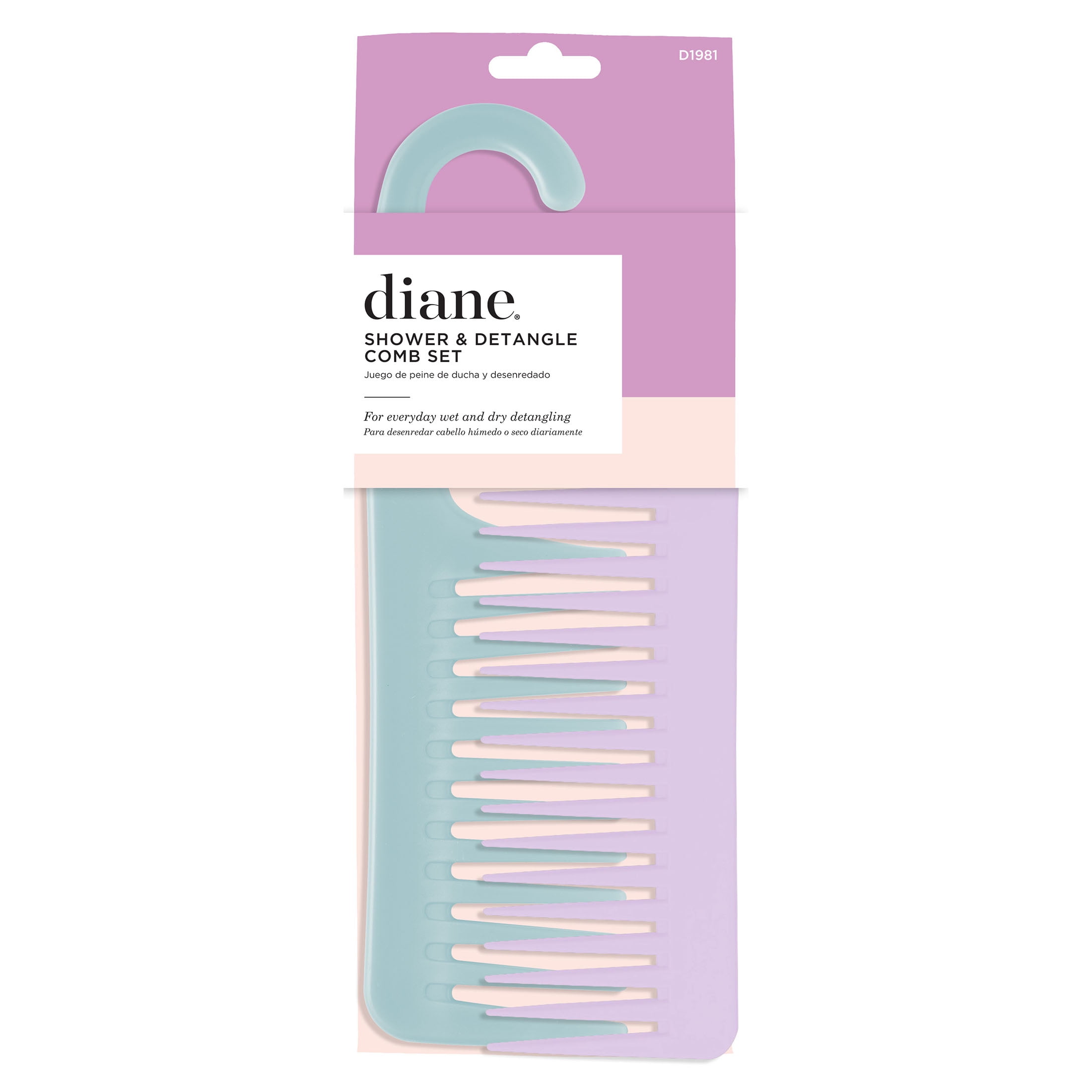 Diane Shower and Detangle Wide Tooth Comb Set - Walmart.com