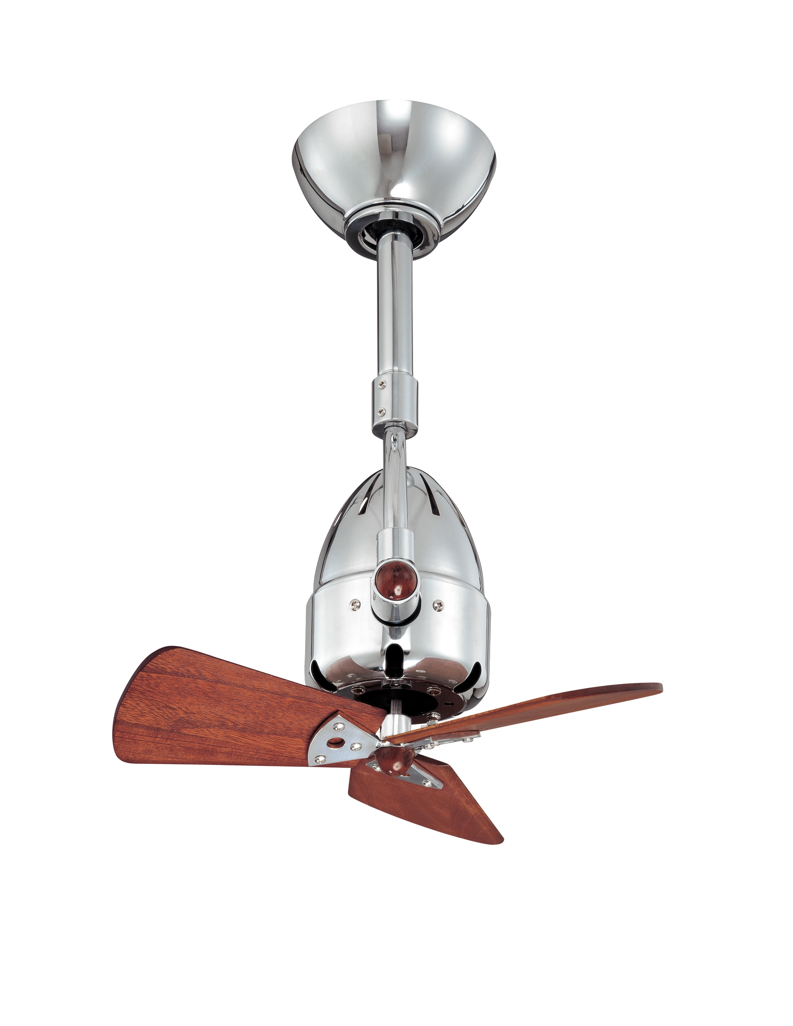 Diane oscillating ceiling fan in Polished Chrome finish with solid ...