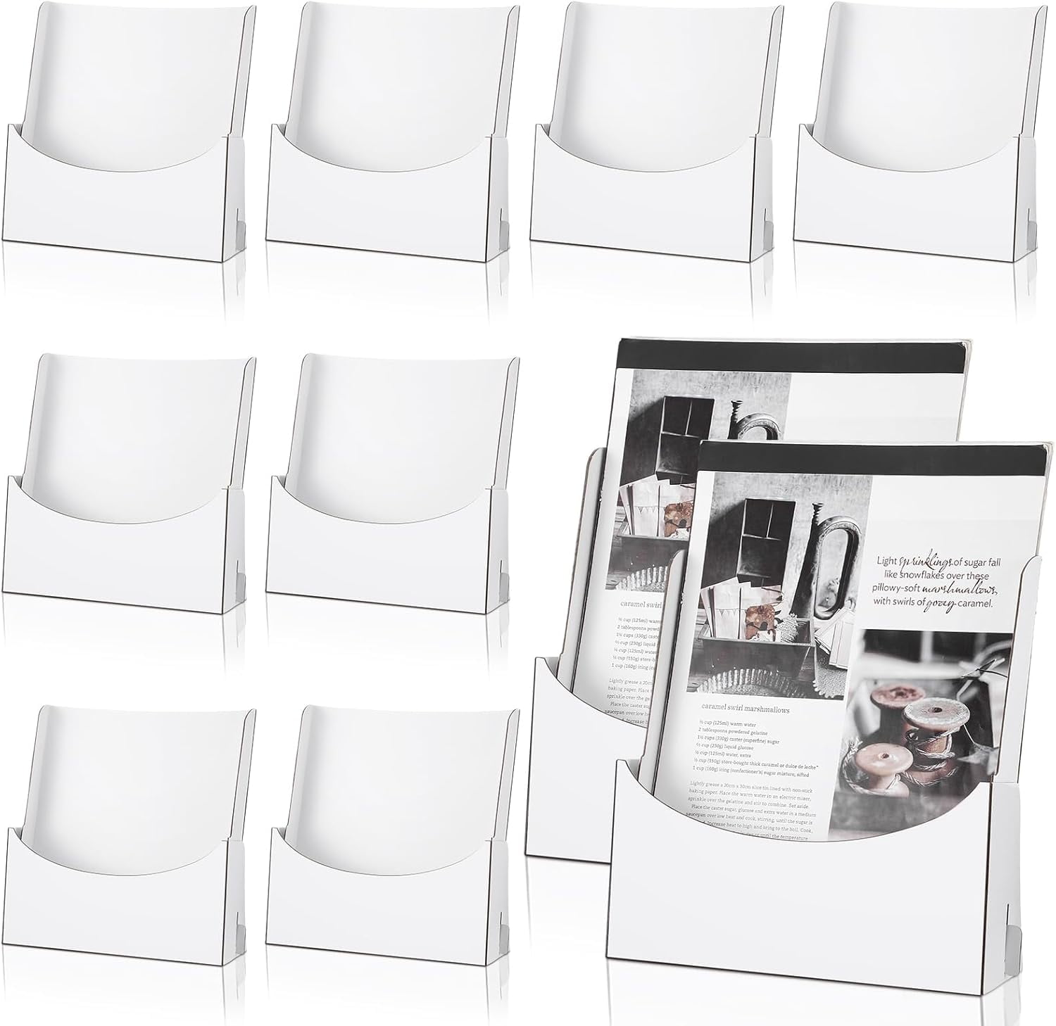 Dianelhall 10 Pcs Corrugated Trifold Brochure Holder 8.5 x 11 Inches ...