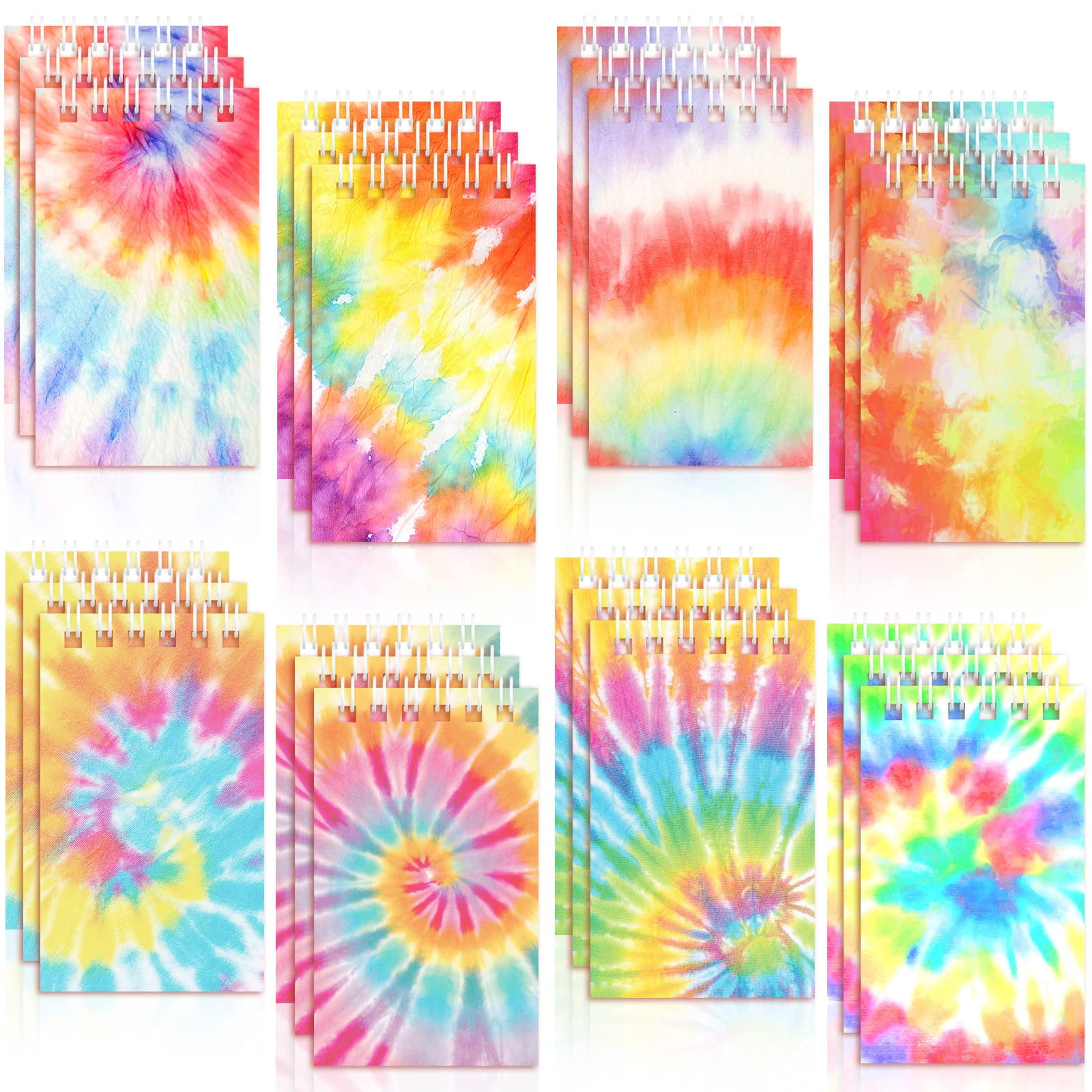 Dianelhall 24 Pcs Mini Tie Dye Notebooks Colorful Party Favors Mini ...