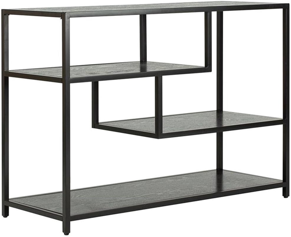 Dianfeng Home Reese Mid-Century Modern Black and Matte Black Console ...