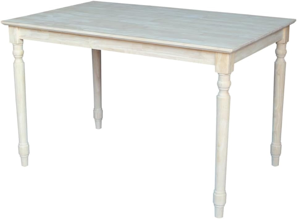 Dianfeng, Solid Wood Top Table - Turned Legs, Solid Wood, Real Parawood ...
