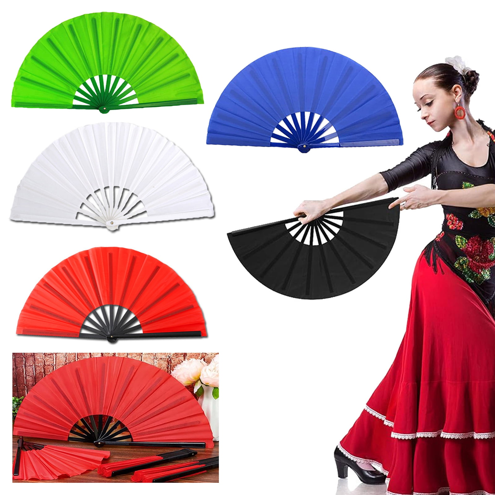 Dianhelloya Portable Stylish Folding Fan for Stage Performances, Dance ...