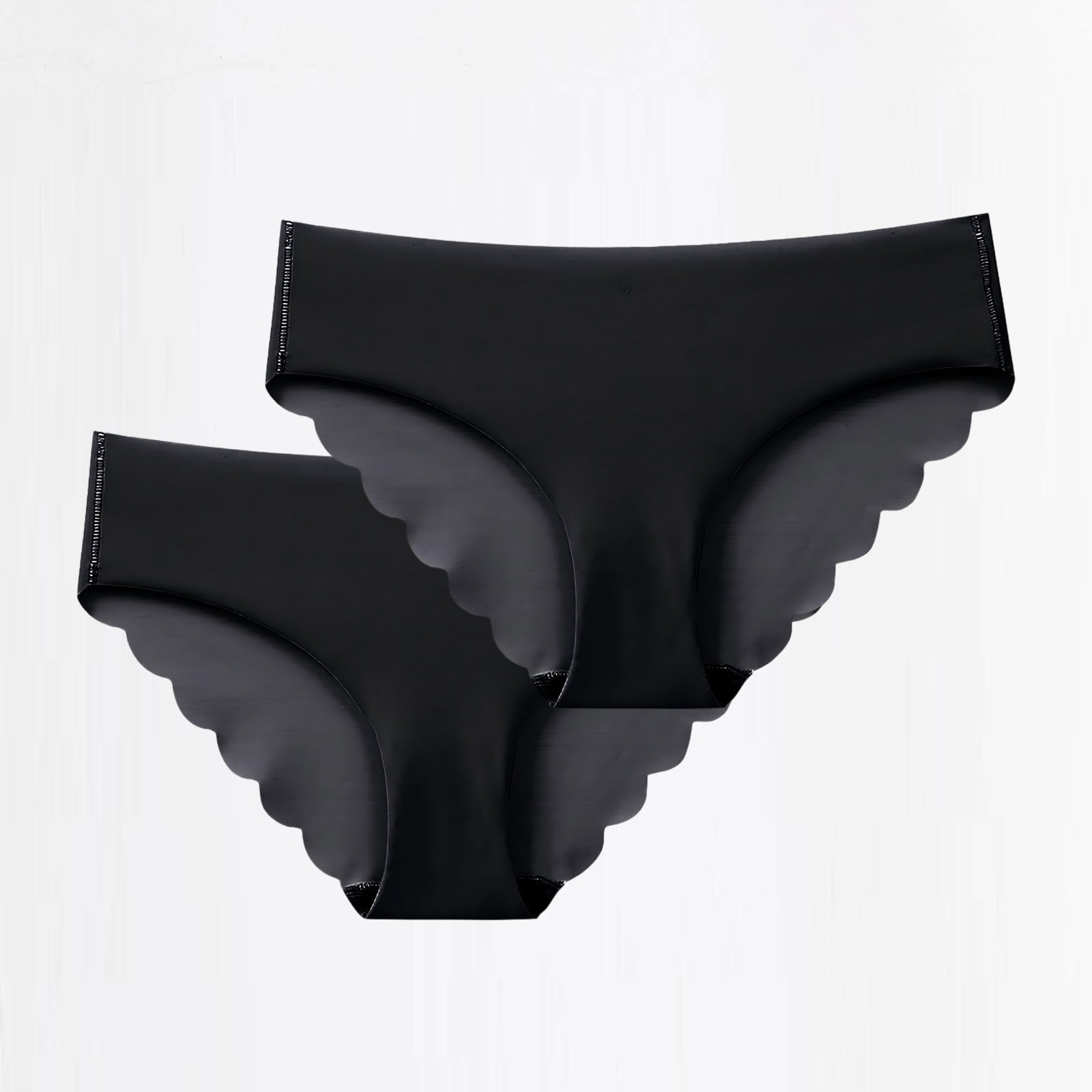 Dianli 2-Pack Seamless Ice-Silk Triangle Panties Women's Low-Rise ...