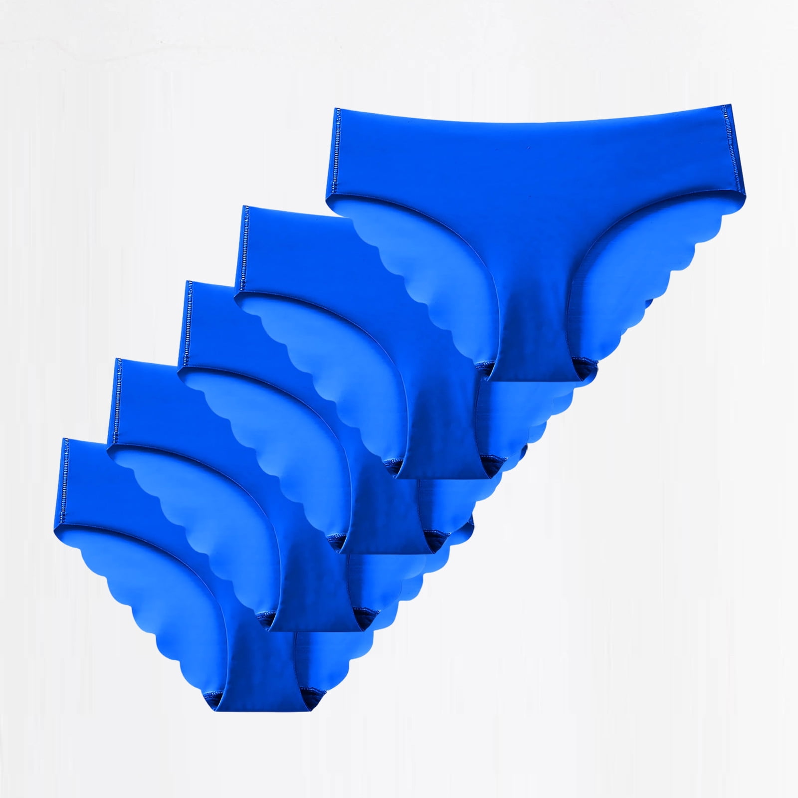 Dianli 5-Pack Women's Seamless Ice-Silk Panties Triangle Low-Rise Yoga ...