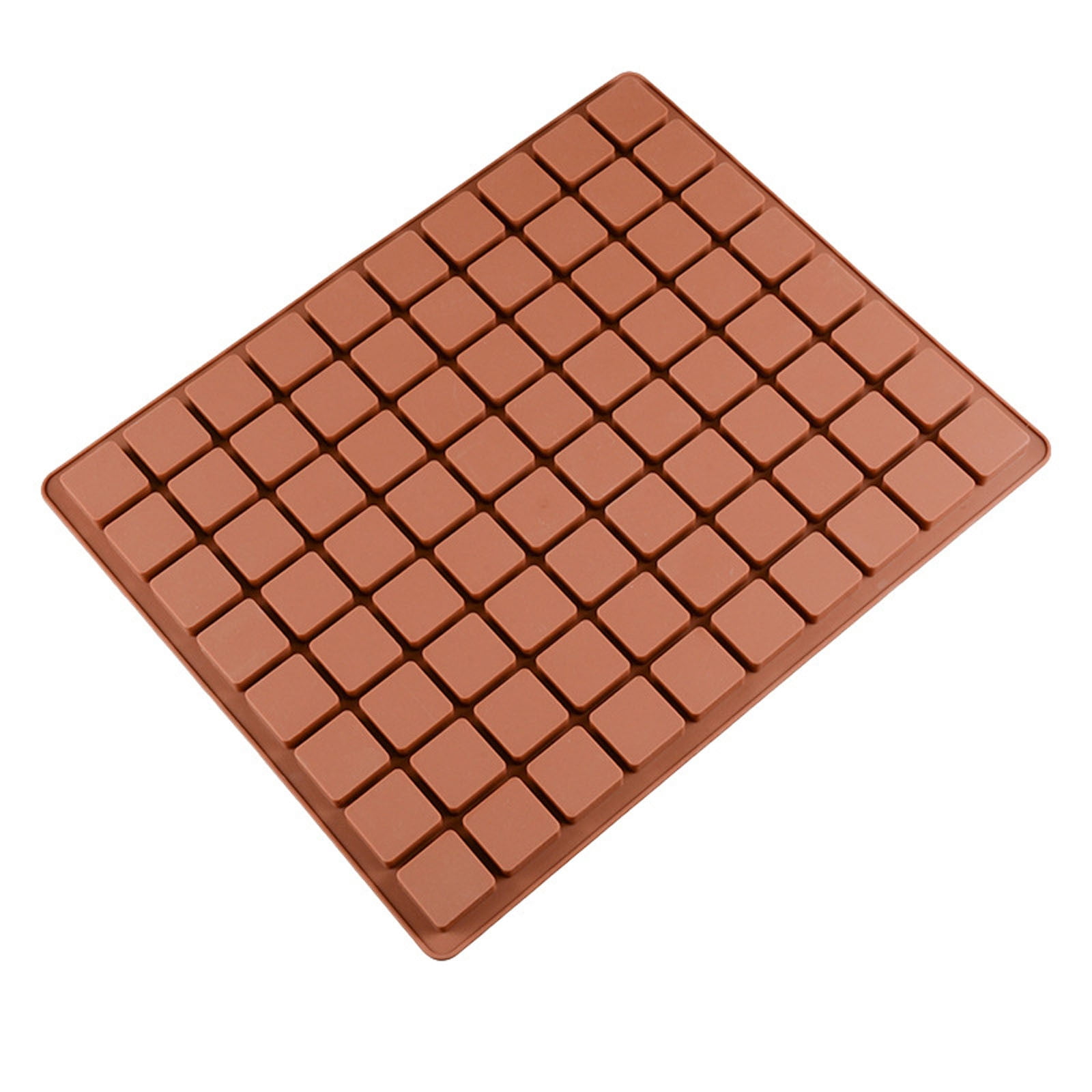 Dianli 80-Cavity Small Square Silicone Chocolate Baking Mold Cupcake ...