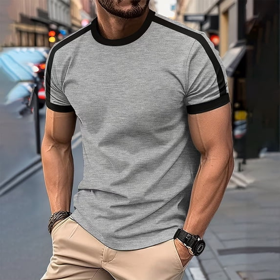 Dianli Activewear Workout Men's Round Neck Short Sleeve Performance T ...