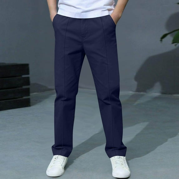Dianli Back to Schools Boys Solid-Color Long Pants Casual Versatile ...