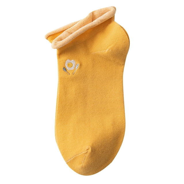 Dianli Boat Shoe Socks for Women Solid Embroidery Print Women ...