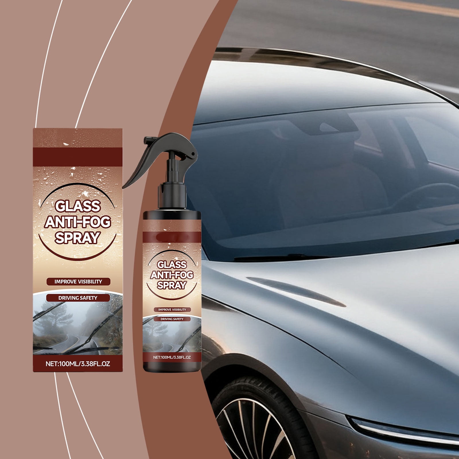 Dianli Car Glass Anti-Fog Spray 100ml Anti-Condensation Windshield ...