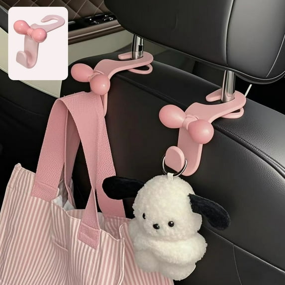 Dianli Car Hooks Car Seat Organizer Bowknot-Shaped Seat Back Storage ...