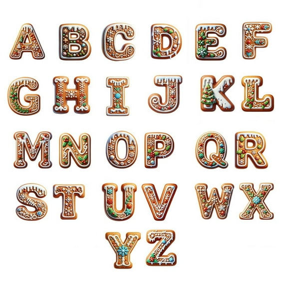 Dianli Christmas Ornaments 26 Letter Tree Hanging Pendants Personalized ...