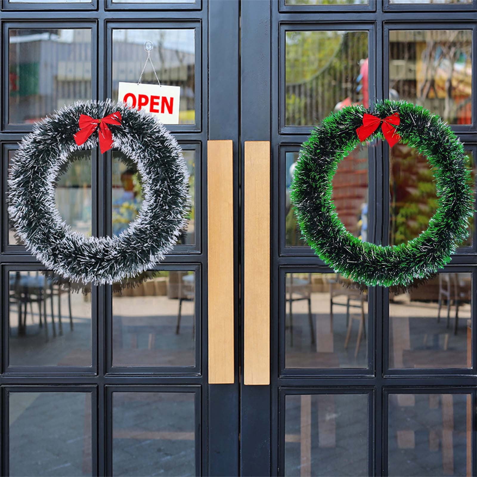 Dianli Christmas Wreath 25cm/9.8in Hanging Indoor Decoration Door Wall ...