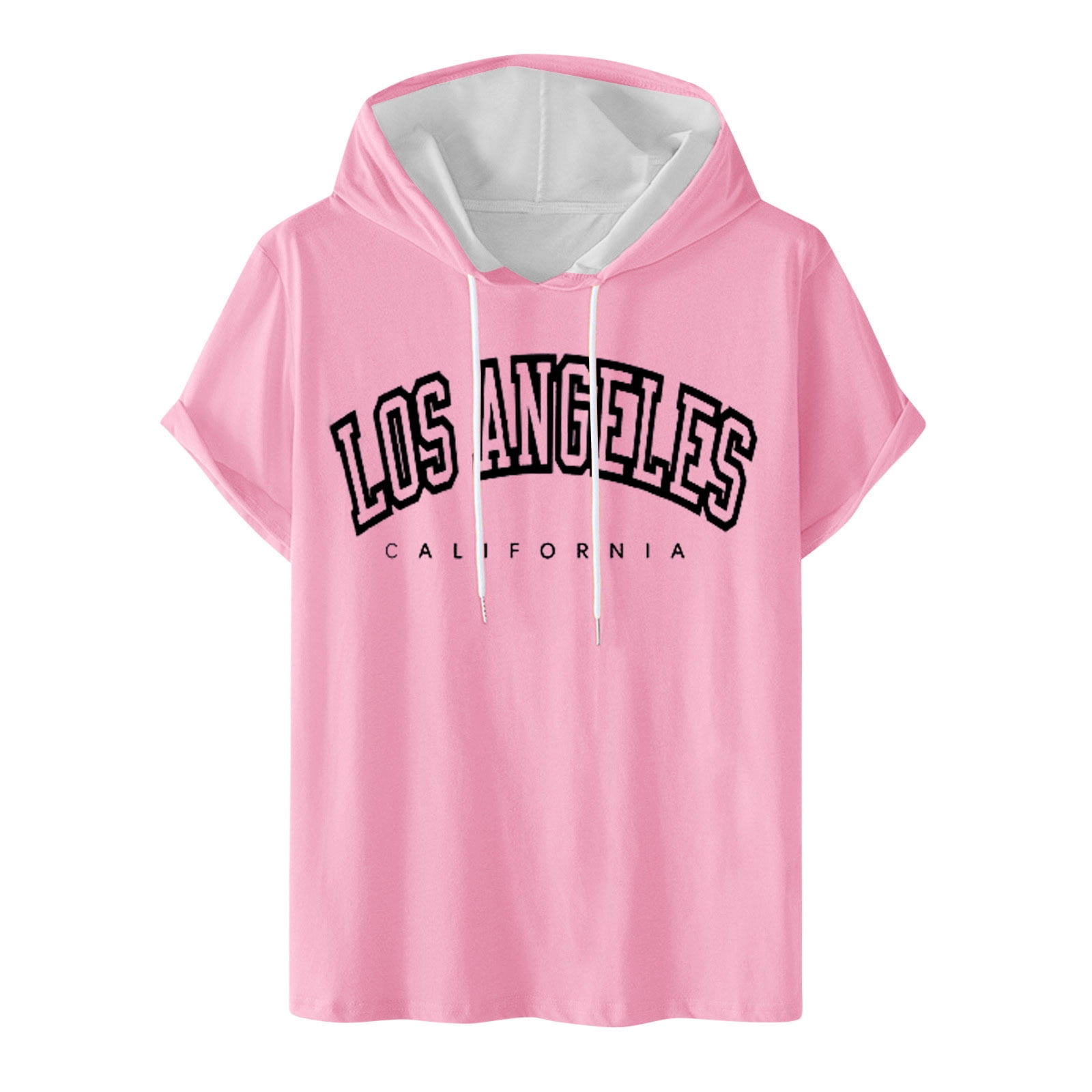 Dianli Colors Tshirt Letter Print Vacation Tee Tops Lapel Collar Short ...