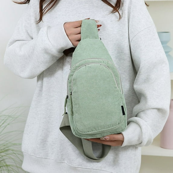 Dianli Corduroy Men's Crossbody Chest Bag Multifunctional Sports ...