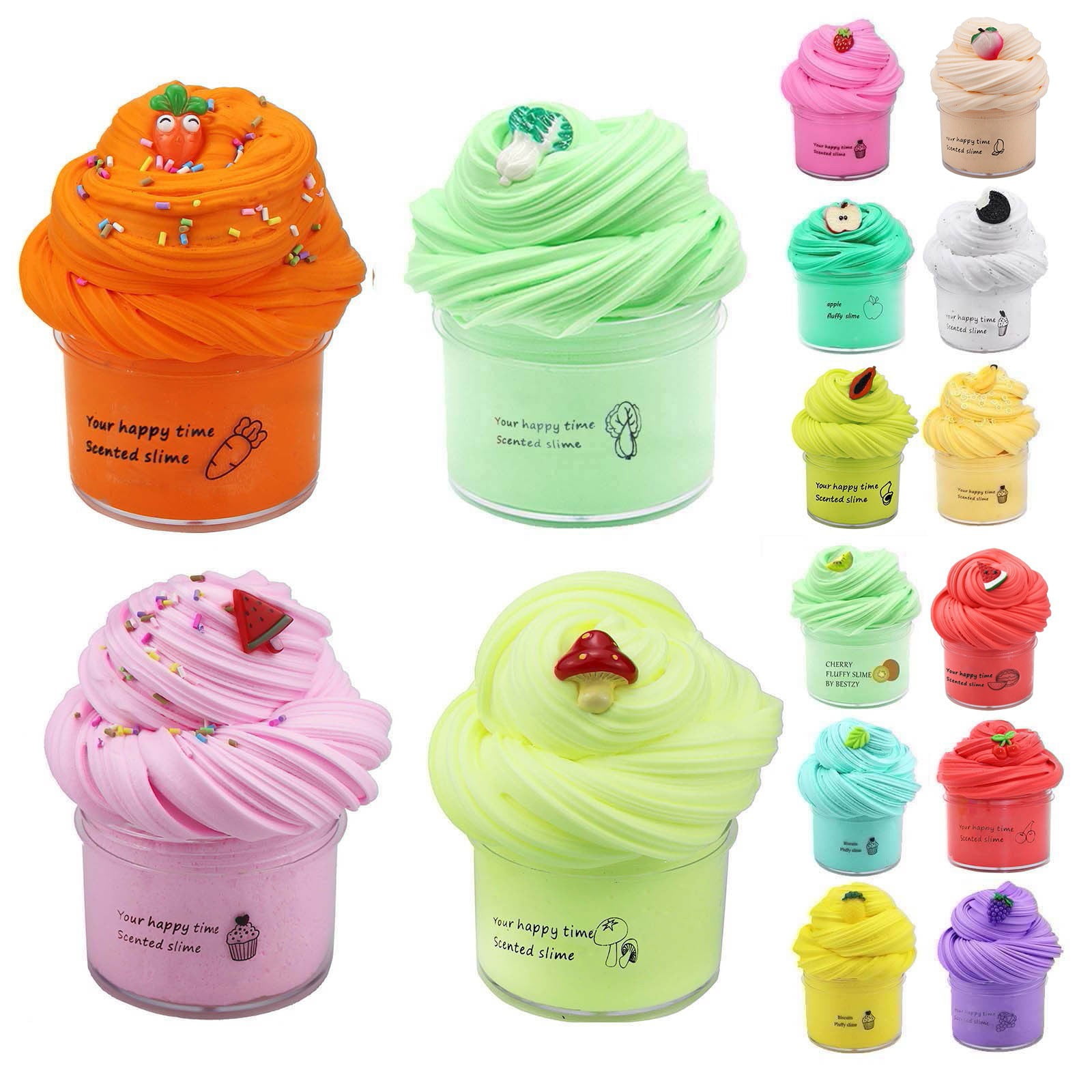 Dianli DIY Slime Toy 70ml Soft Butter Clay Stretchy Fluffy Slime Party ...
