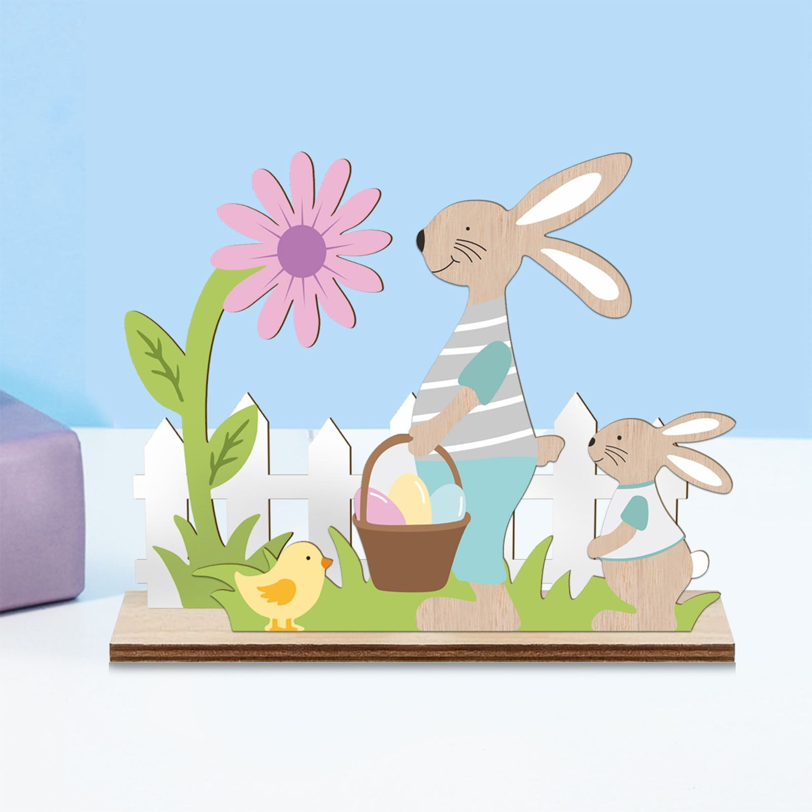 Dianli Easter Bunny Figurine Decor Handcrafted Rabbit Sculpture for ...