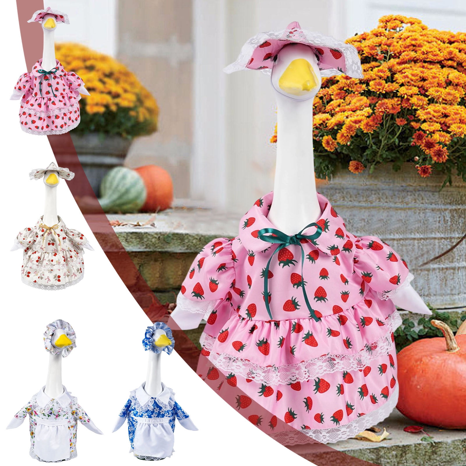 Dianli Easter Goose Porch Decoration 23in Large White Outdoor Yard ...