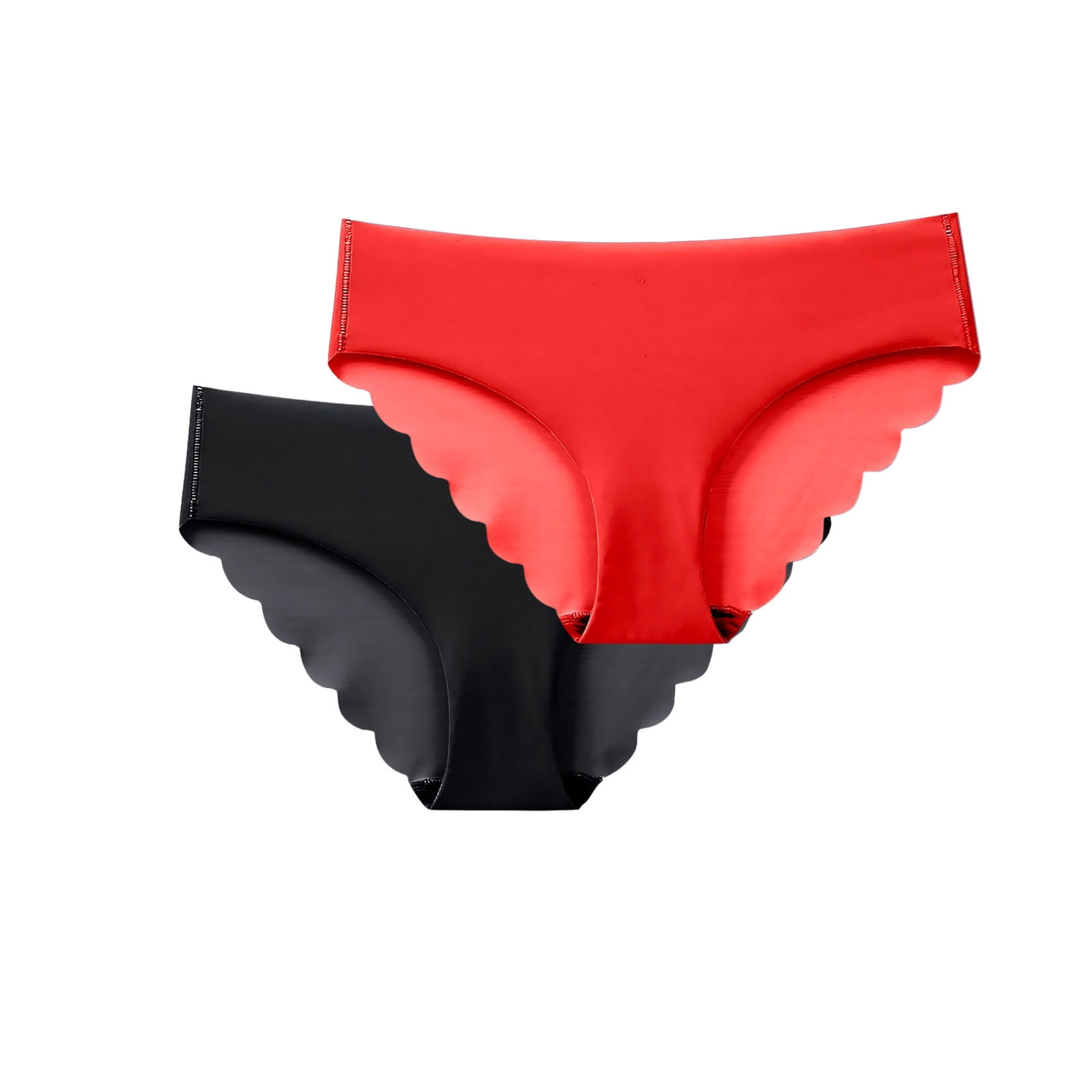 Dianli Gifts 2-Pack Seamless Women's Ice-Silk Triangle Panties Low-Rise ...