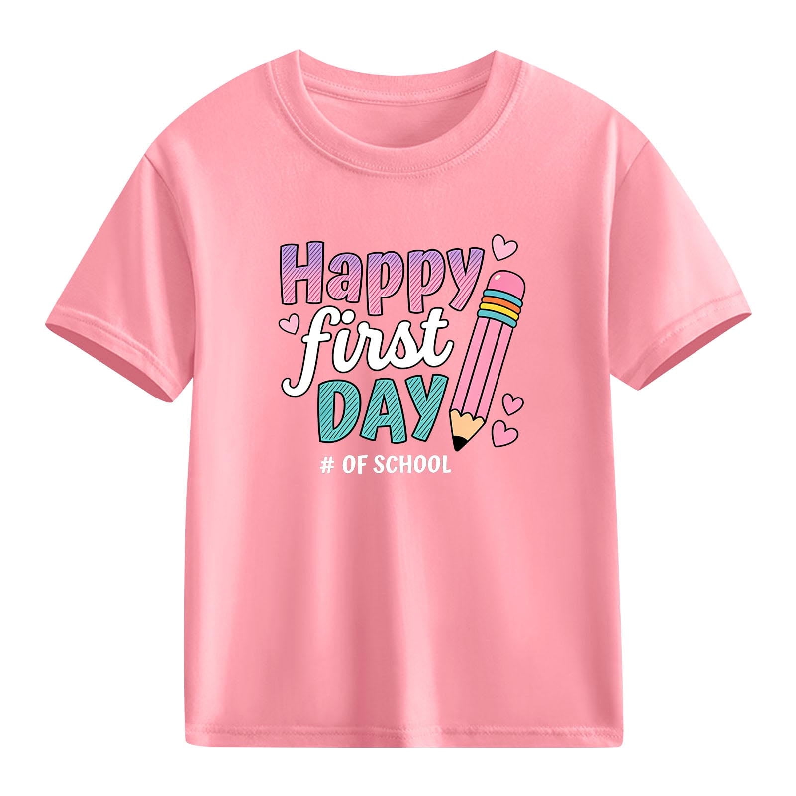 Dianli Gifts Back-to-School Kids Graphic T-Shirt Short-Sleeve Cotton ...