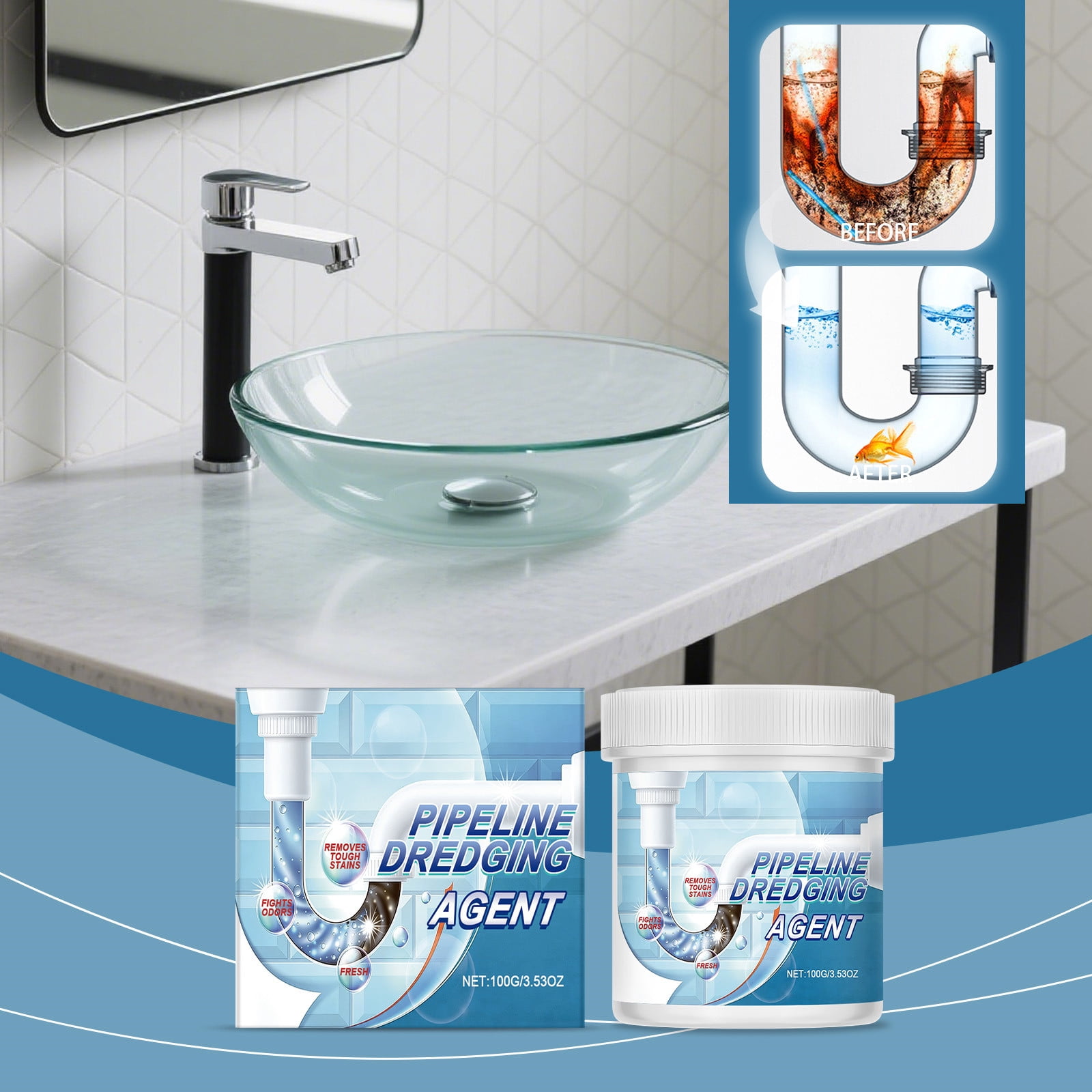 Dianli Gifts Drain Cleaner Sink and Pipe Unclogging Gel 100g Portable ...