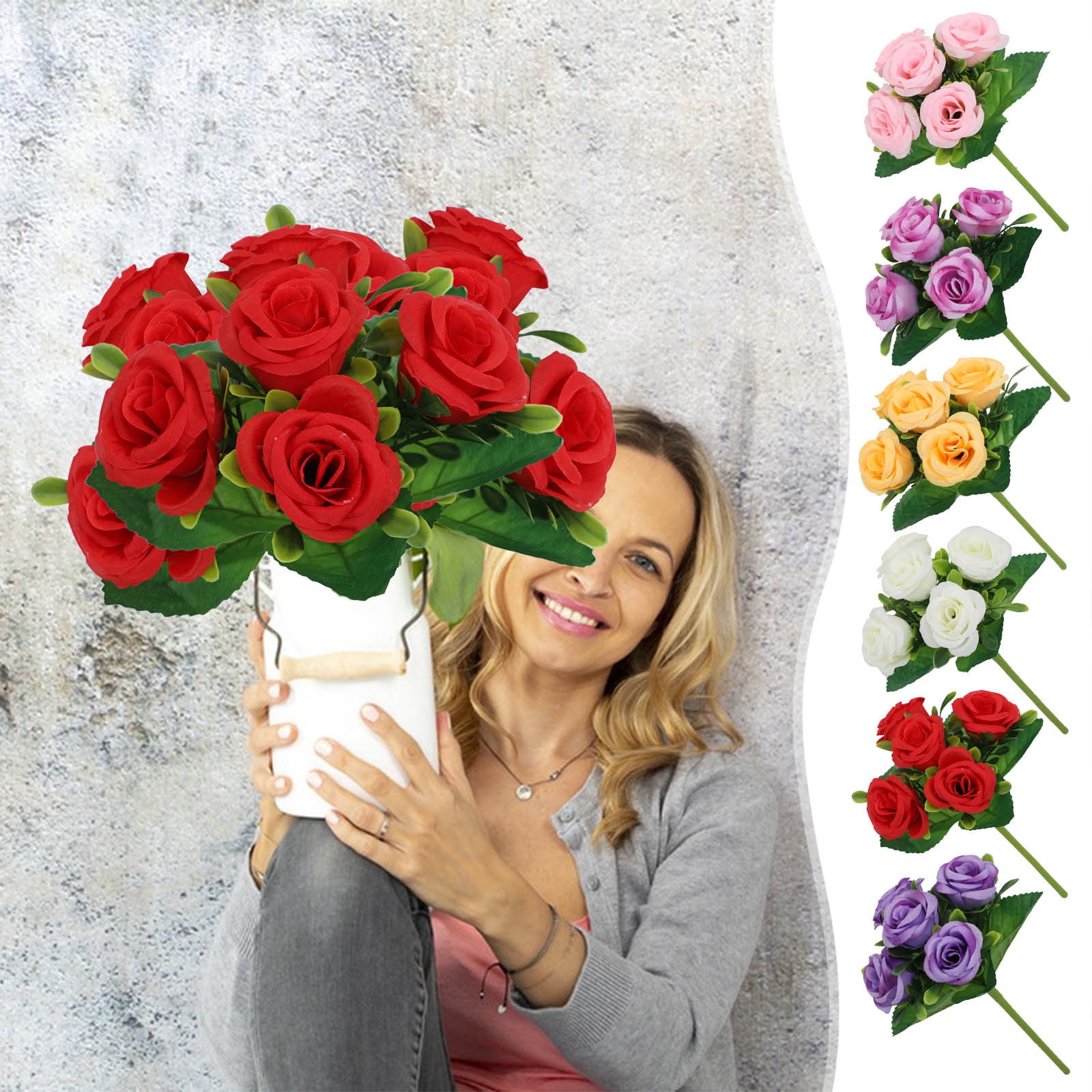 Dianli Gifts Faux Flower Bridal Bouquet Home Decoration Wedding Flower ...