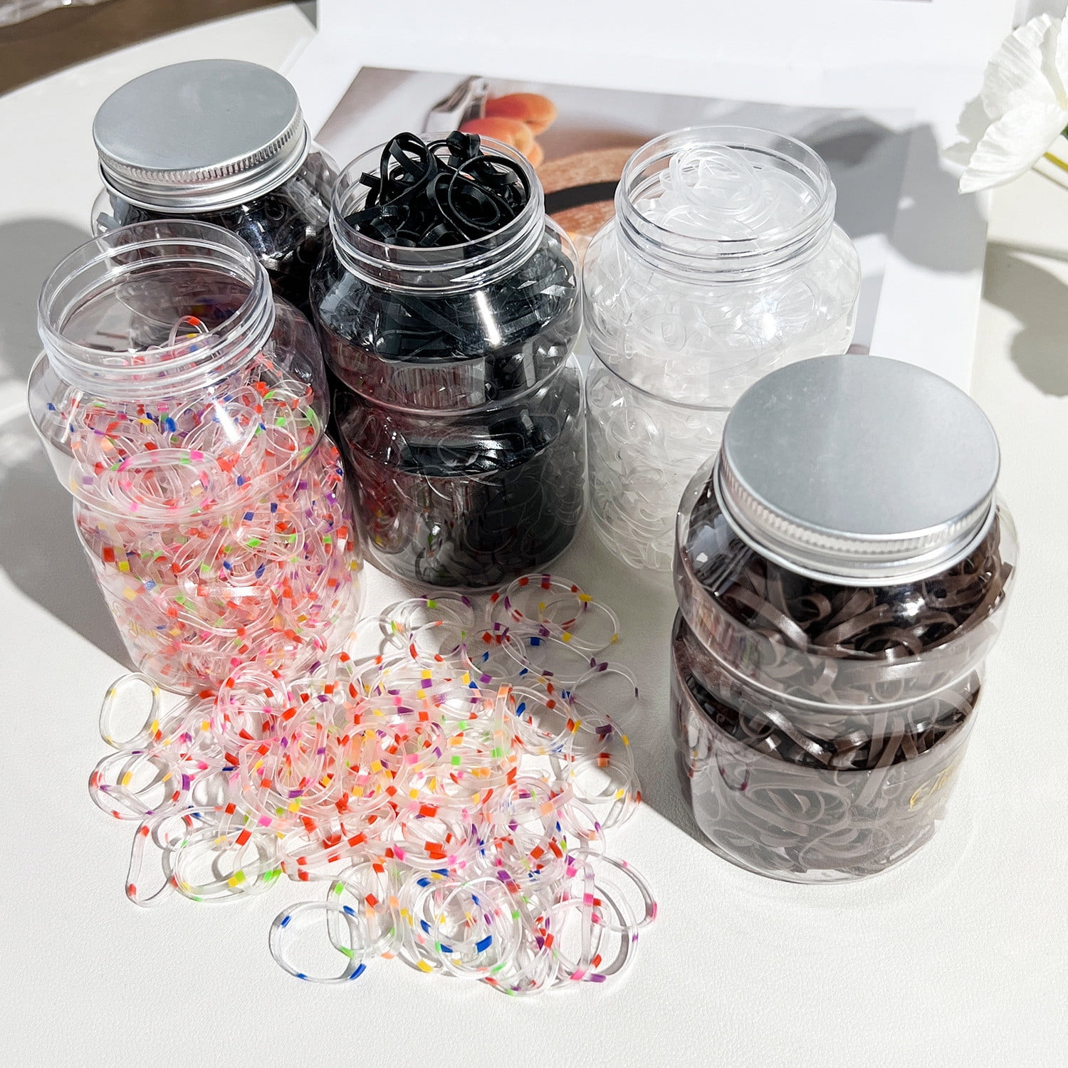 Dianli Gifts Hair Ties Colorful High-Elastic Mini Hair Bands Non-Slip ...